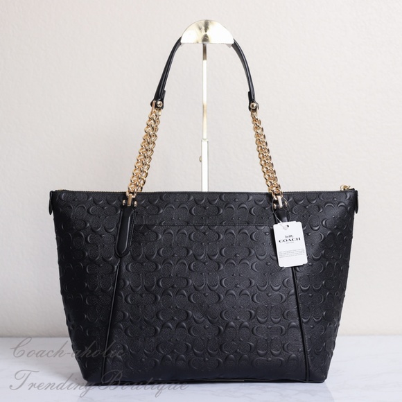 Coach | Bags | Coach F49499 Ava Chain Tote In Signature Leather | Poshmark